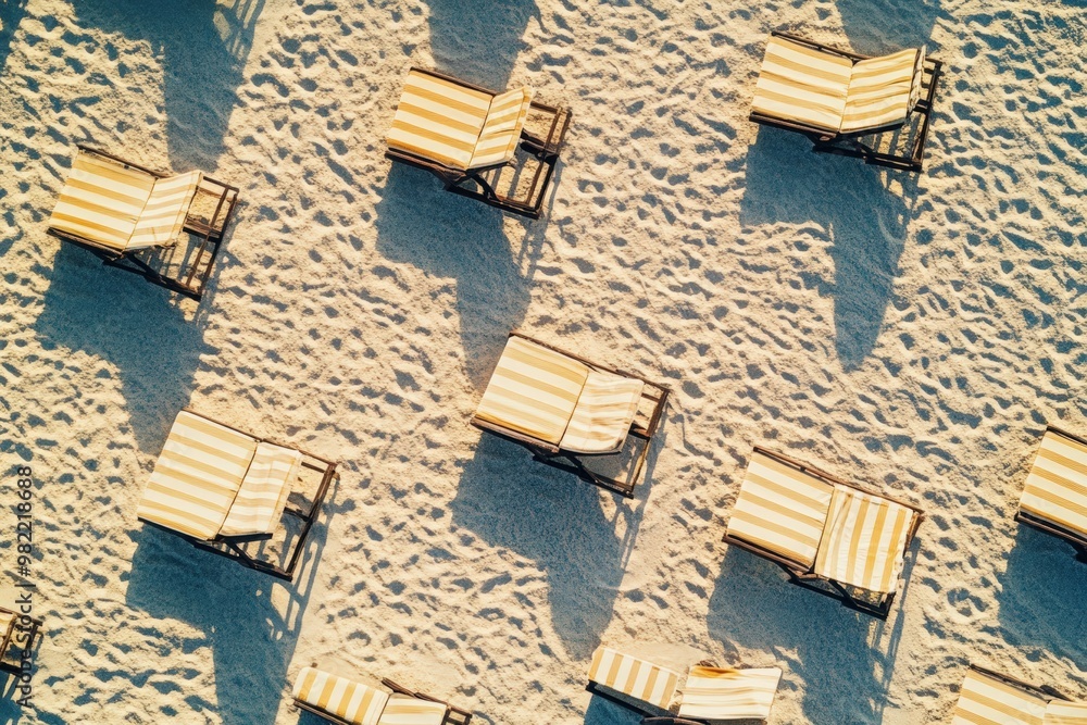 Beautiful aerial view of the beach with waves, the sea is blue and ...