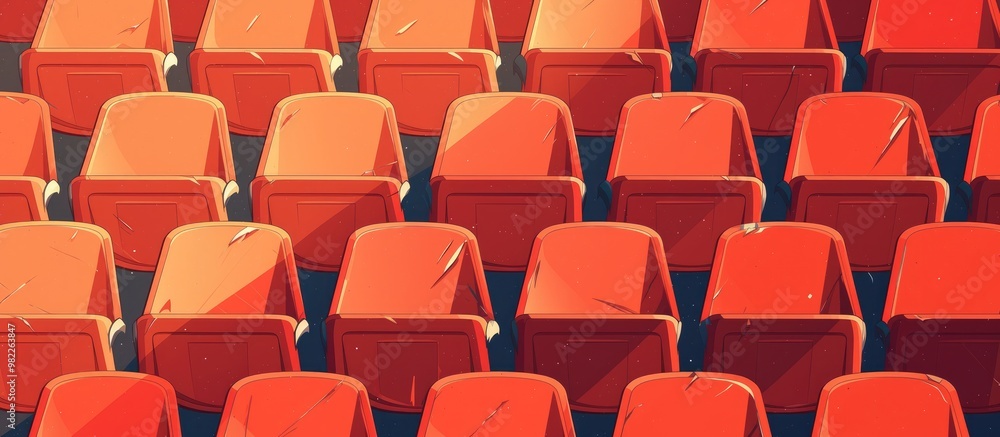 Stadium Seat Background Unoccupied Stadium Seating Stock Illustration ...