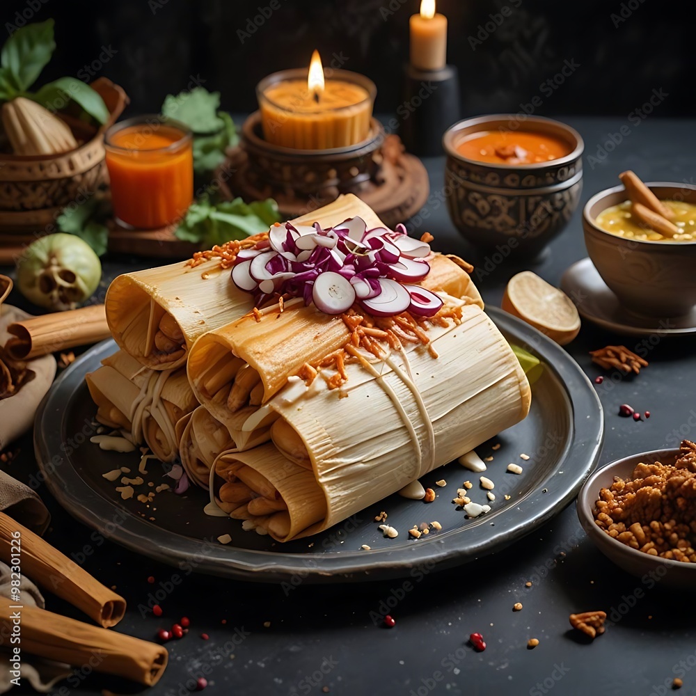 Guajolocombo tradicional: tamales mexicanos en torta acompañados de ...