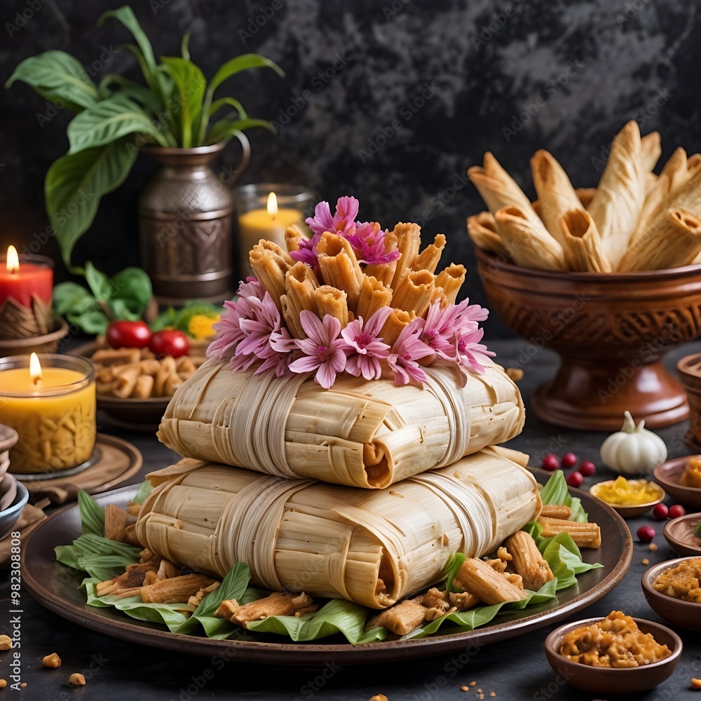 Guajolocombo tradicional: tamales mexicanos en torta acompañados de ...