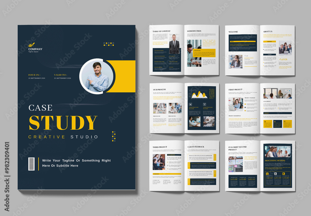 Case Study Booklet Template Stock Template | Adobe Stock