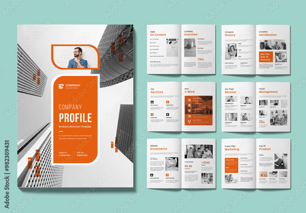 Company Profile Template Design Layout Stock Template | Adobe Stock