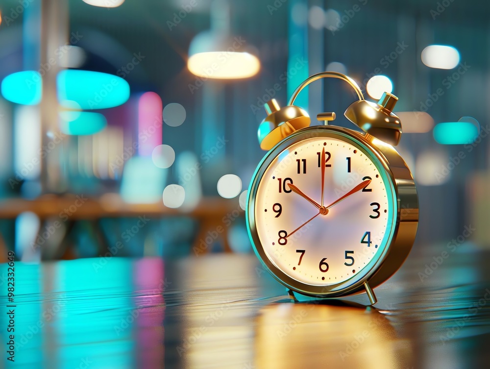 clock ticking over negotiation tables, symbolizing time management in ...