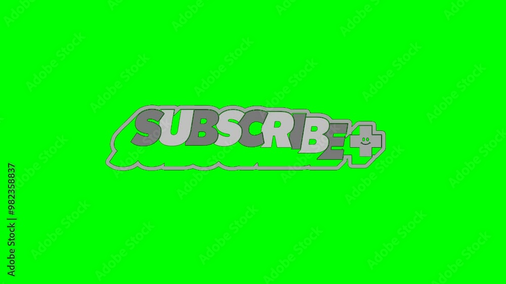Looping animation of the text "SUBSCRIBE". 3d 4k. subscribe on a ...