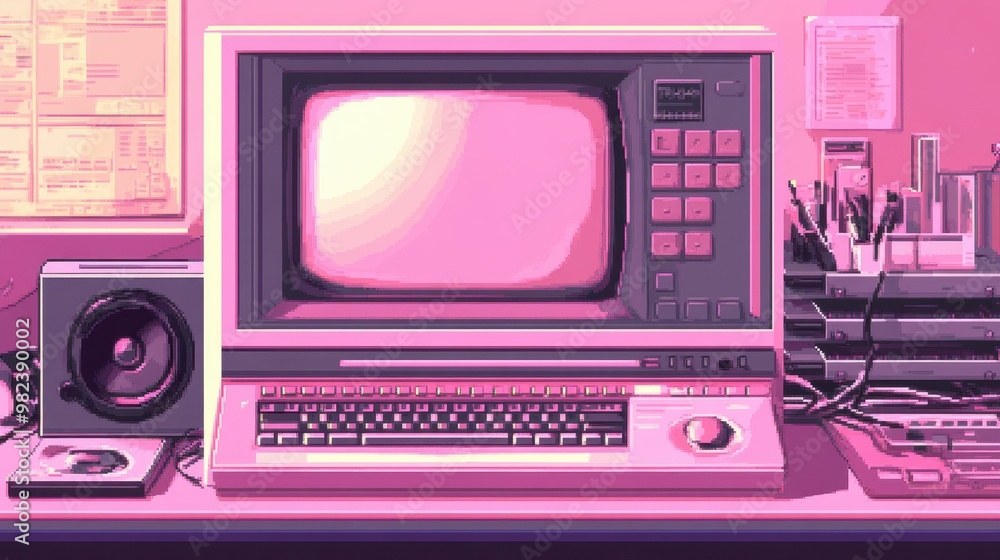 Retro old computer user interface,Pink Y2K computer window page and ...