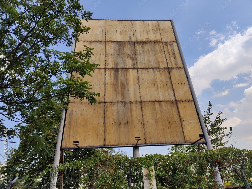Aging Billboard Symbolizing Forgotten Messages: Weathered Signboard ...