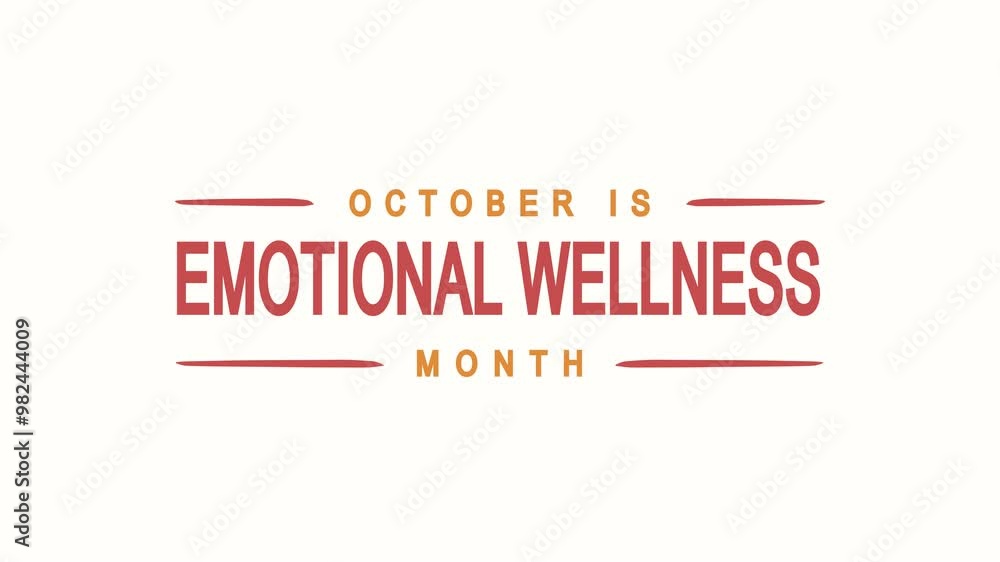 Emotional Wellness Month Text Animation. Great for Emotional Wellness ...