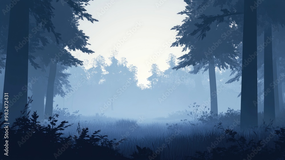 Mmorpg Fantasy Role Playing Game Concept Art Of A Misty Forest ...