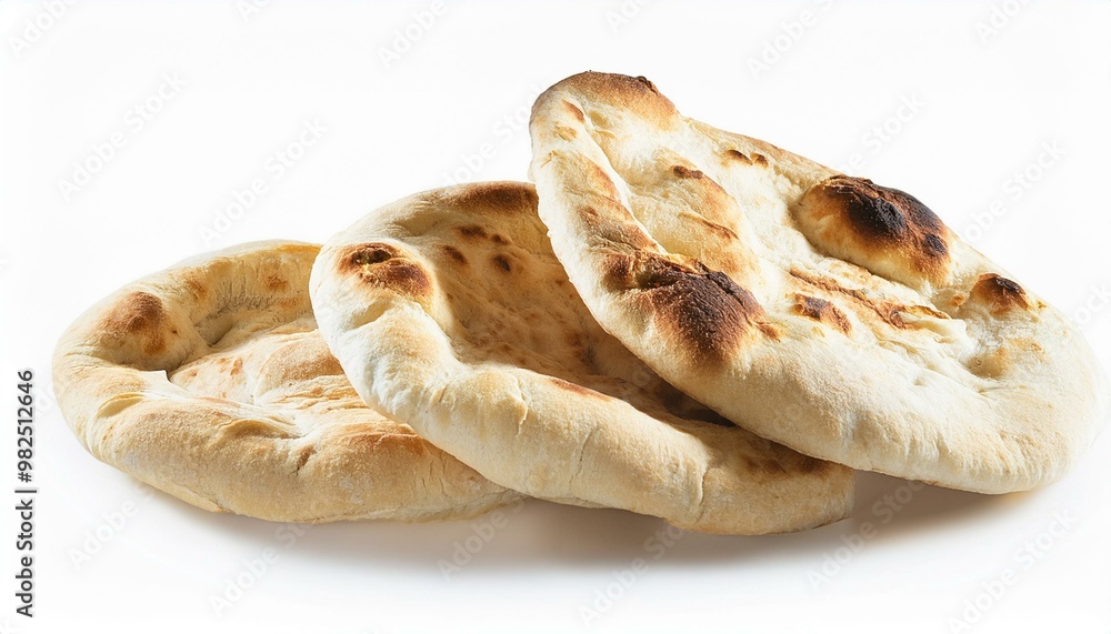 Pita Pitta Arabic Lebanese bread flatbread bun on transparent cutout ...