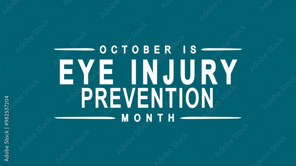 Eye Injury Prevention Month Text Animation. Great for Eye Injury ...