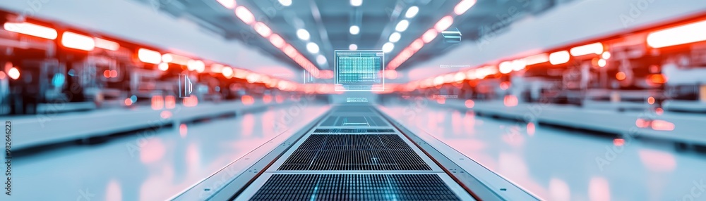 Digital factory infrastructure, holographic systems overview, connected ...