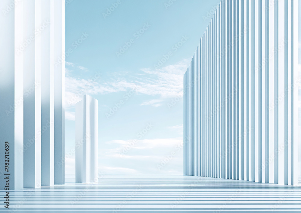 white background, blue, 3d background, architecture background, 3d ...