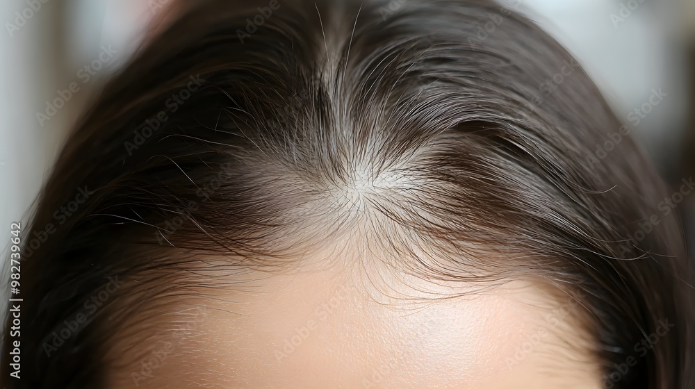 Before-and-after testimonial of successful hair regrowth, illustrating ...