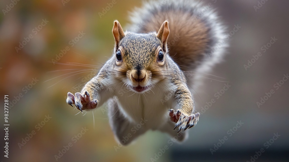 explore the energetic and playful acrobatics of a squirrel as it ...