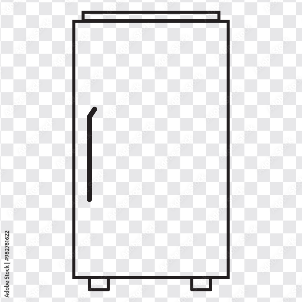 refrigerator appliance kitchen icon symbol food cold household cooler ...