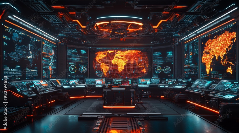With a team of operators, large screens, and a holographic map, this ...