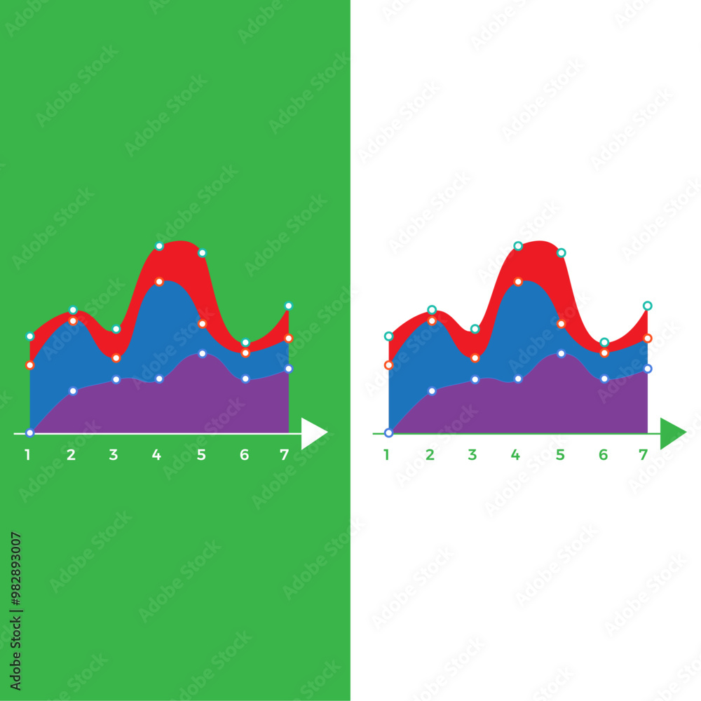 Data analytics, data growth, business graph chart, Stock market [vector ...