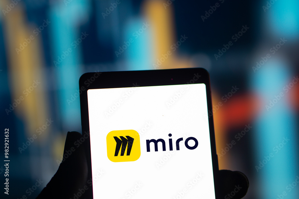 Dhaka, Bangladesh- 19 Sep 2024: Miro logo is displayed on smartphone ...