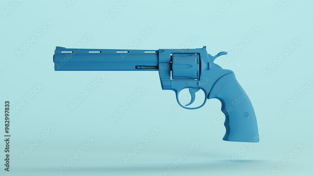 Blue gun pistol weapon handgun revolver firearm barrel trigger security ...