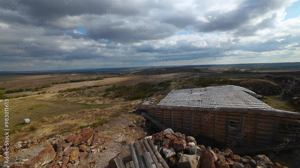 The ruins of the fortress of Rusokastro (aka "The red fortress") are ...
