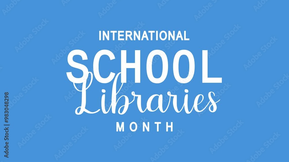 International School Libraries Month Text Animation. Great for ...