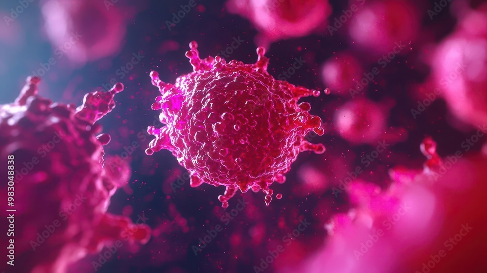 Cancer cells spreading through the lymphatic system, dynamic and ...