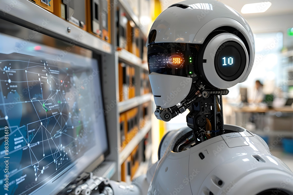 Humanoid Robot Investigator Board Background. Detective Evidence Map ...