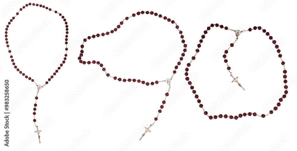 Poster rosario sobre un fondo transparente PNG, tres rosarios – Wall ...