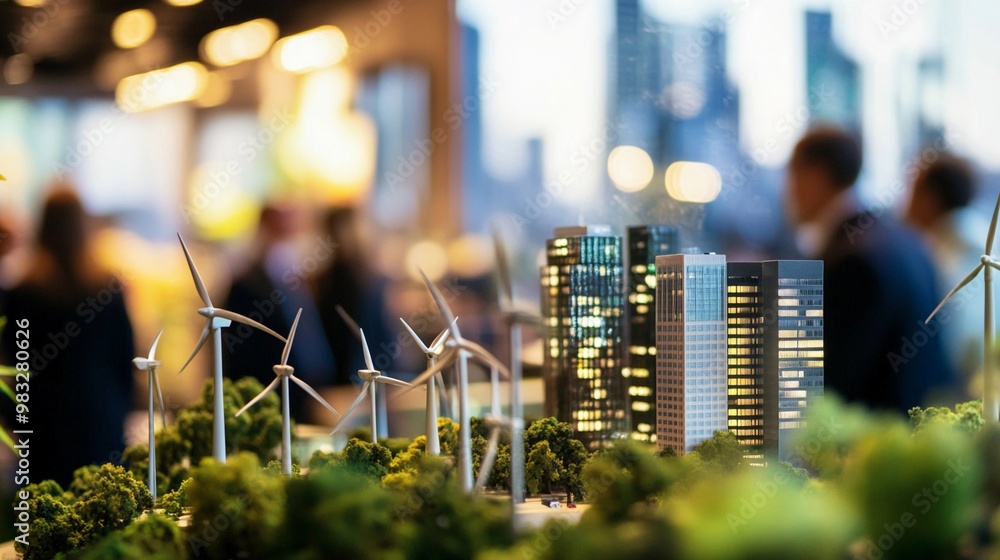 Sustainable Urban Development Presentation - Detailed scale model of a ...