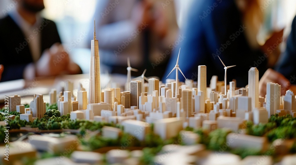 Sustainable Urban Development Presentation - Detailed scale model of a ...