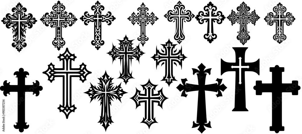 Cross SVG, Crosses SVG, Cross Bundle, Cross Set SVG, Christian SVG ...