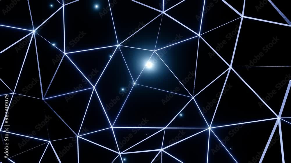 abstract network background with blue glow, cyber security and internet ...