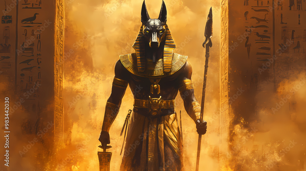 The ancient egyptian god of death and the world of the dead, the ...