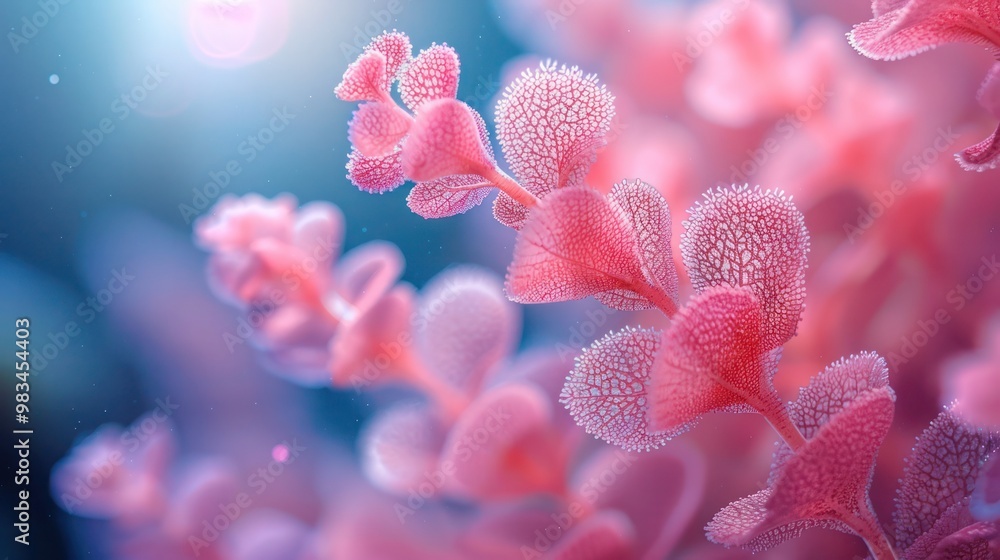 Abstract background featuring the organic texture of Pink Sea Fan coral ...