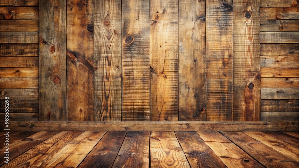 Rustic Wooden Wall Texture Background with Vintage Weathered Plank ...
