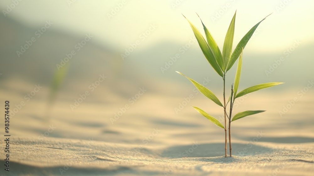 Mental resilience depicted as a flexible bamboo bending but not ...
