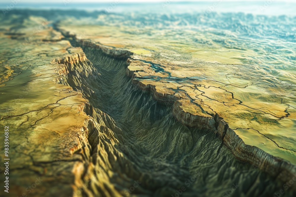 Ancient Canyon Majesty: A sun-drenched vista reveals the breathtaking ...