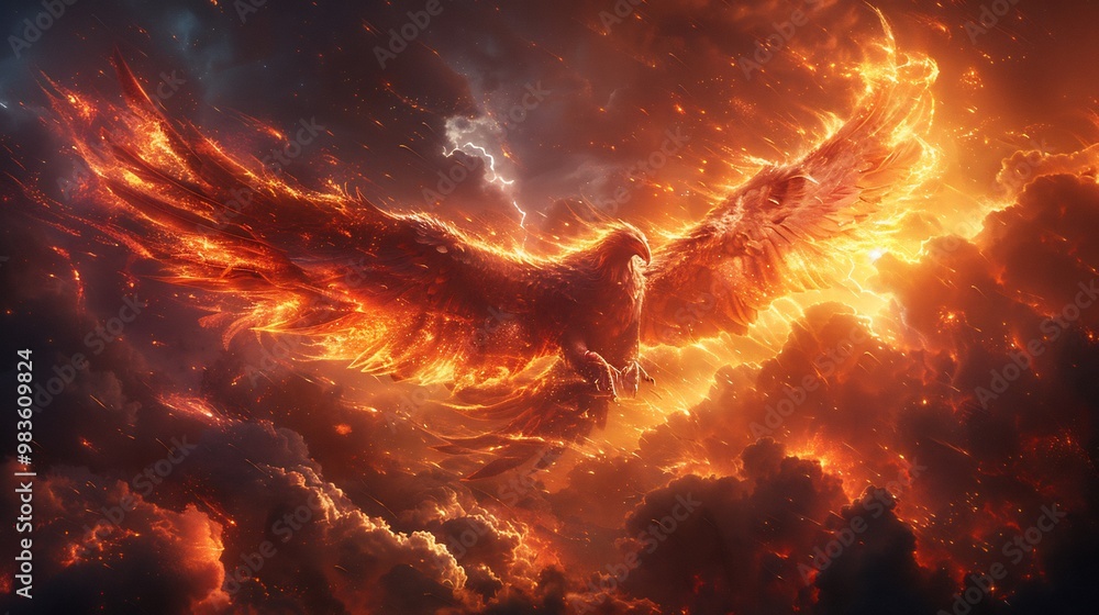 Myth of the Thunderbird a giant bird controlling the storms ancient ...