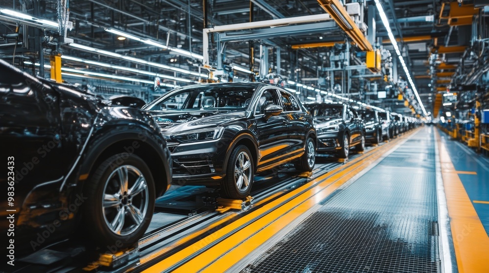 Dynamic assembly line for mass production of contemporary automobiles ...