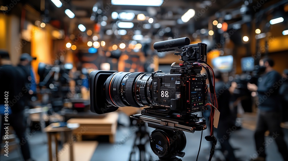 Show the fastpaced, organized chaos of behind the scenes setup staging ...