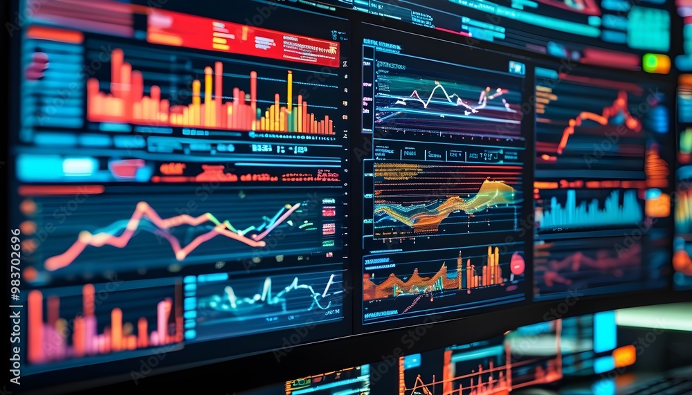 Dynamic visualization of real-time data charts and graphs on a computer ...