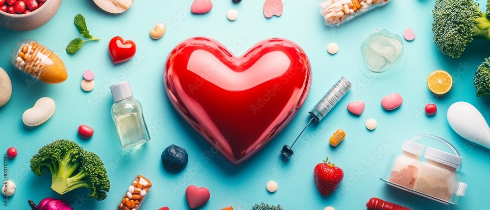 Celebrate World Heart Day with a powerful visual of a vibrant red heart ...