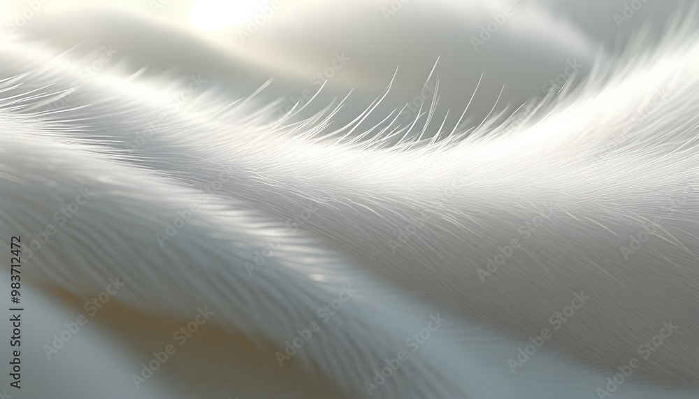 Soft white fur texture illuminated by gentle light, ideal for ...