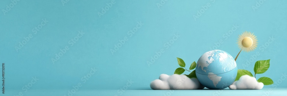 Celebrate World Ozone Day with a banner featuring the Earth, sun ...