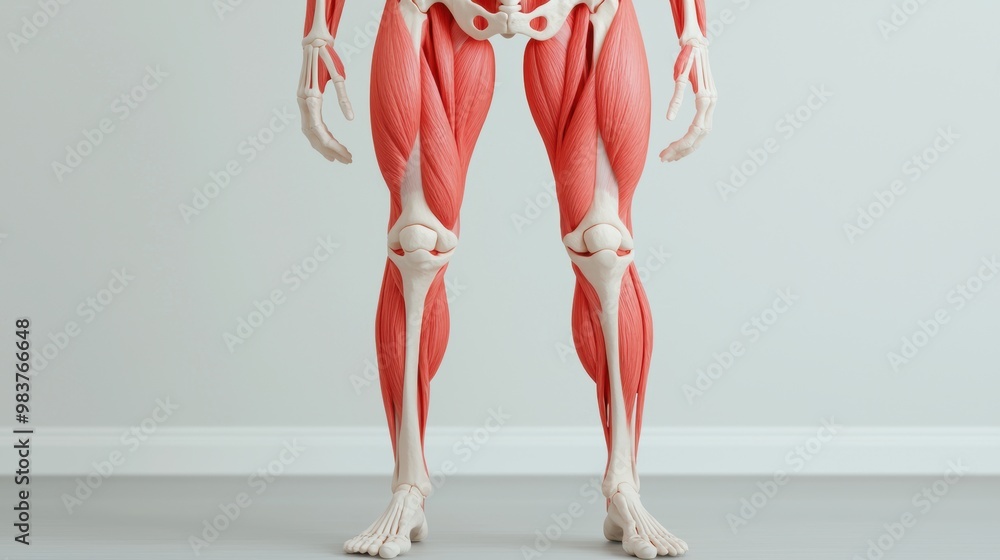 Human Anatomical Model of Legs and Muscles Anatomy Stock Photo | Adobe ...