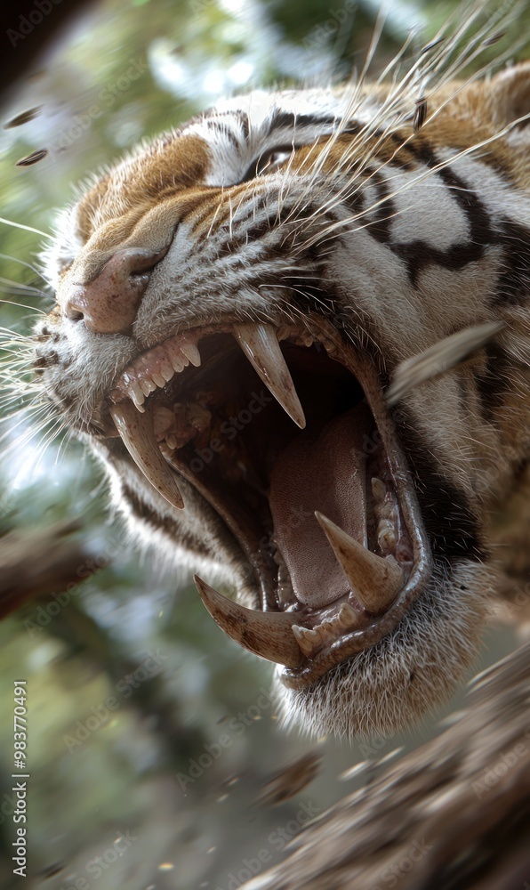 Ancient feline: The saber-toothed tiger, an iconic and extinct predator ...