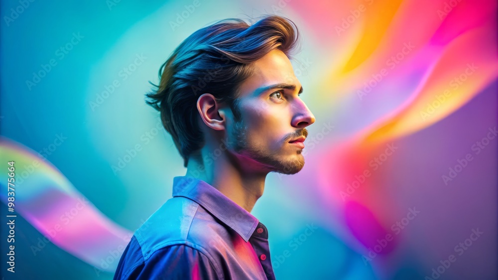 Design an anonymous profile picture with soft-toned abstract shapes ...