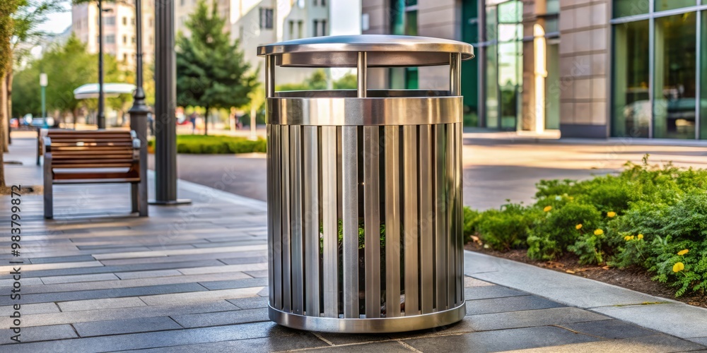 Sturdy and resistant to corrosion, this industrial-grade trash can is ...
