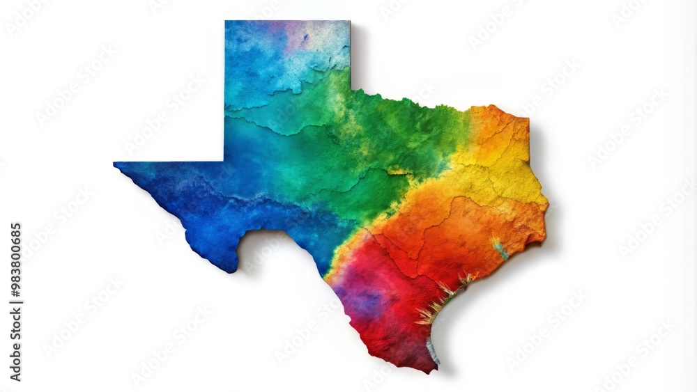 Texas State Outline offers a clear educational resource highlighting ...