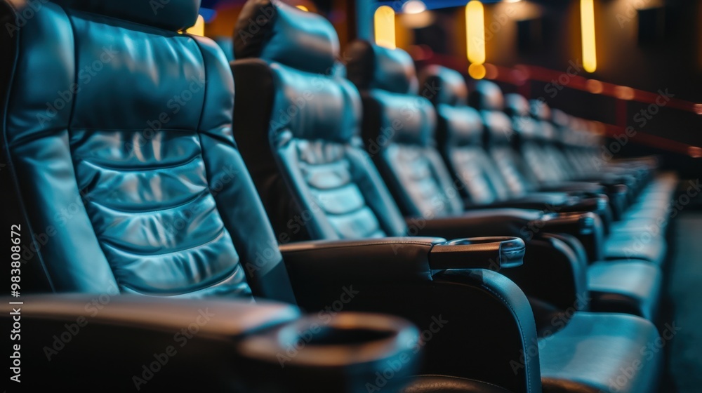 Movie Theater Seats: Comfortable reclining seats arranged in rows ... Movie Theater Seats: Comfortable reclining seats arranged in rows ...